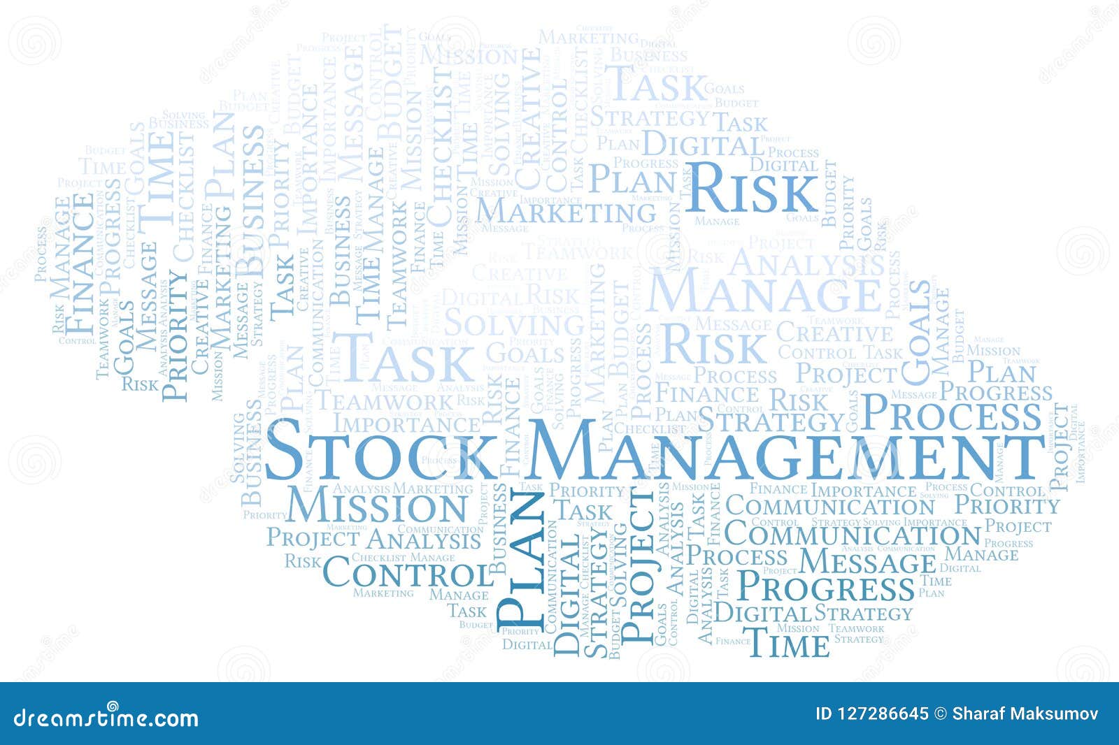 Stock Management Word Cloud, Made with Text only. Stock Illustration ...