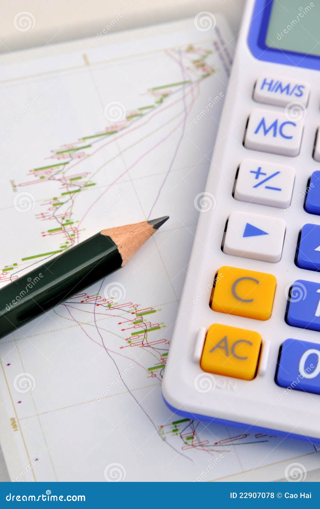 Stock Market Analysis and Calculation Stock Photo - Image of line ...