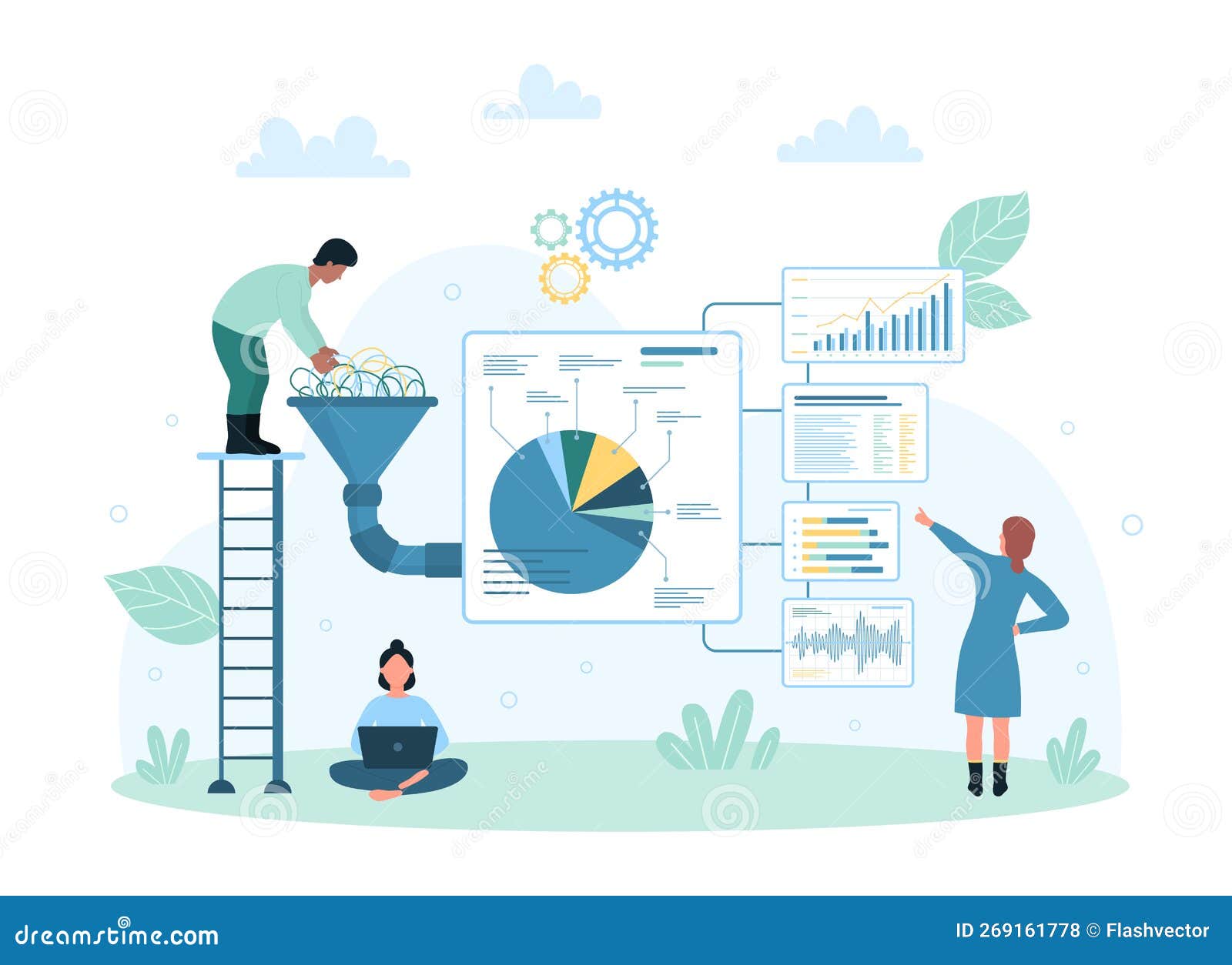 Data Pipeline Line Icons Collection Integration Extraction