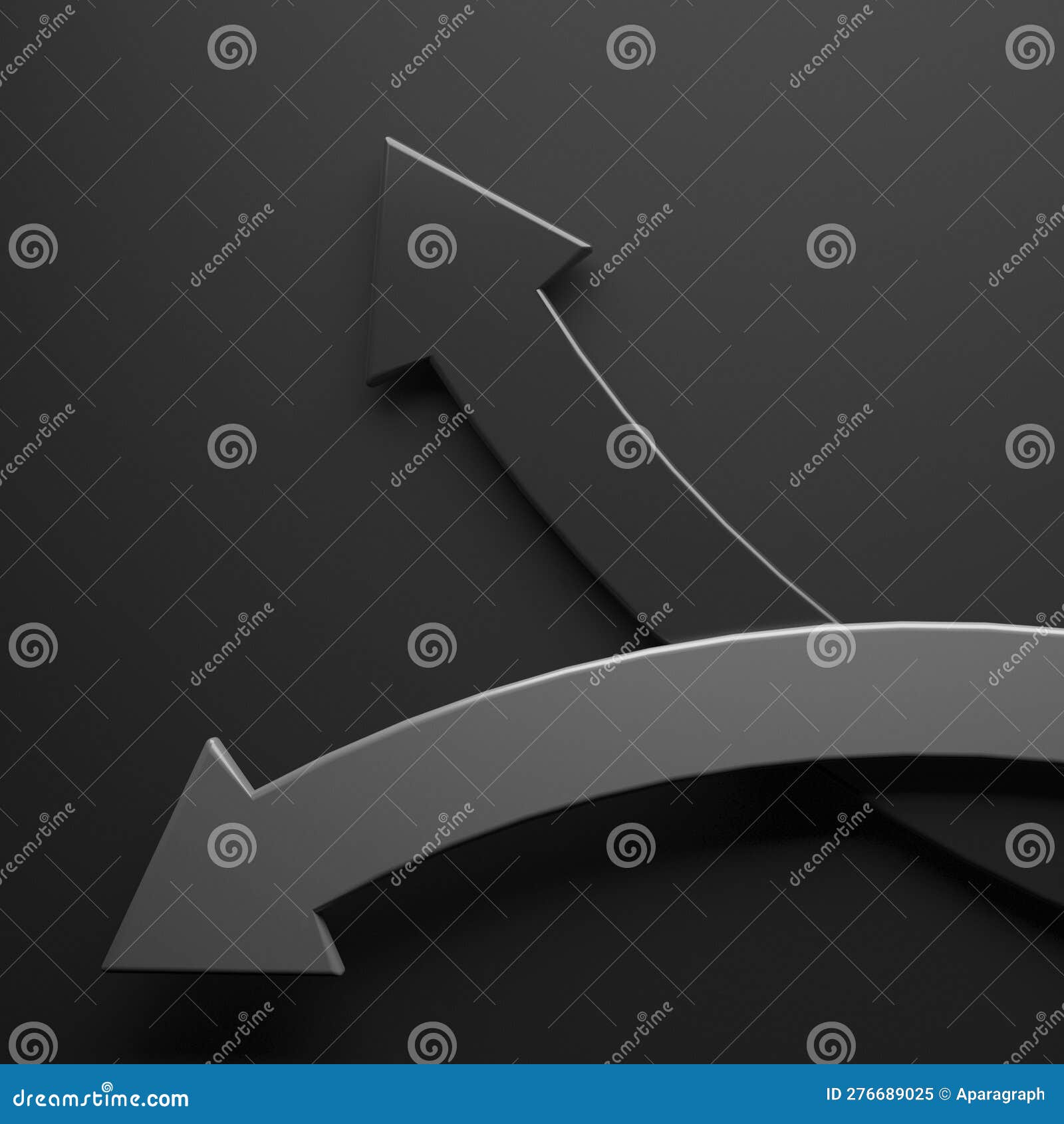 Stock Market Arrow Up or Down on Dark Background Stock Illustration ...