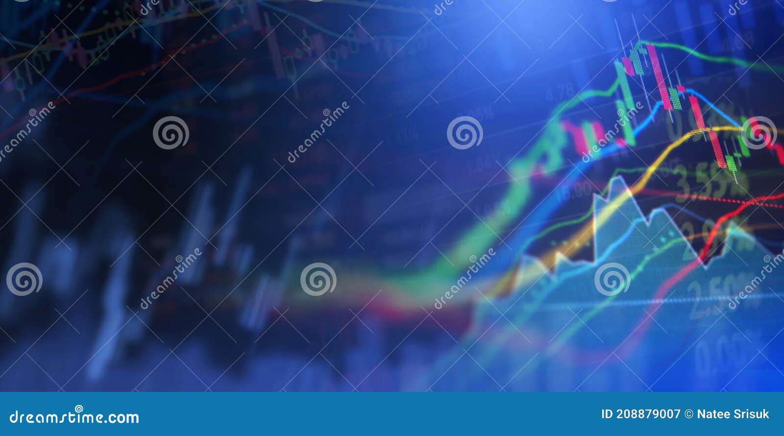 Stock Market Background Design with Copy Space Stock Image - Image of ...