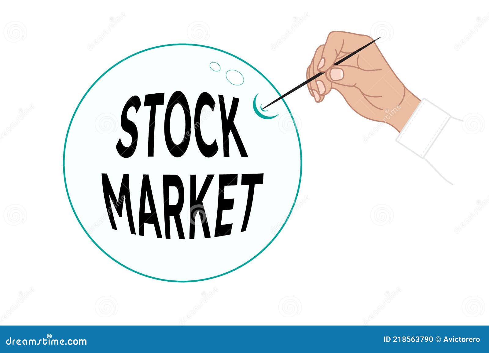 Stock Market Bubble Concept Stock Vector - Illustration of words ...