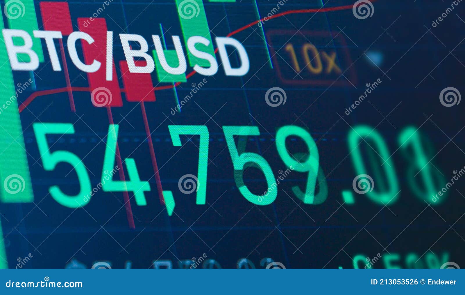 Stock Market Chart on Blue Background. Share Drop Down and Stock Up ...