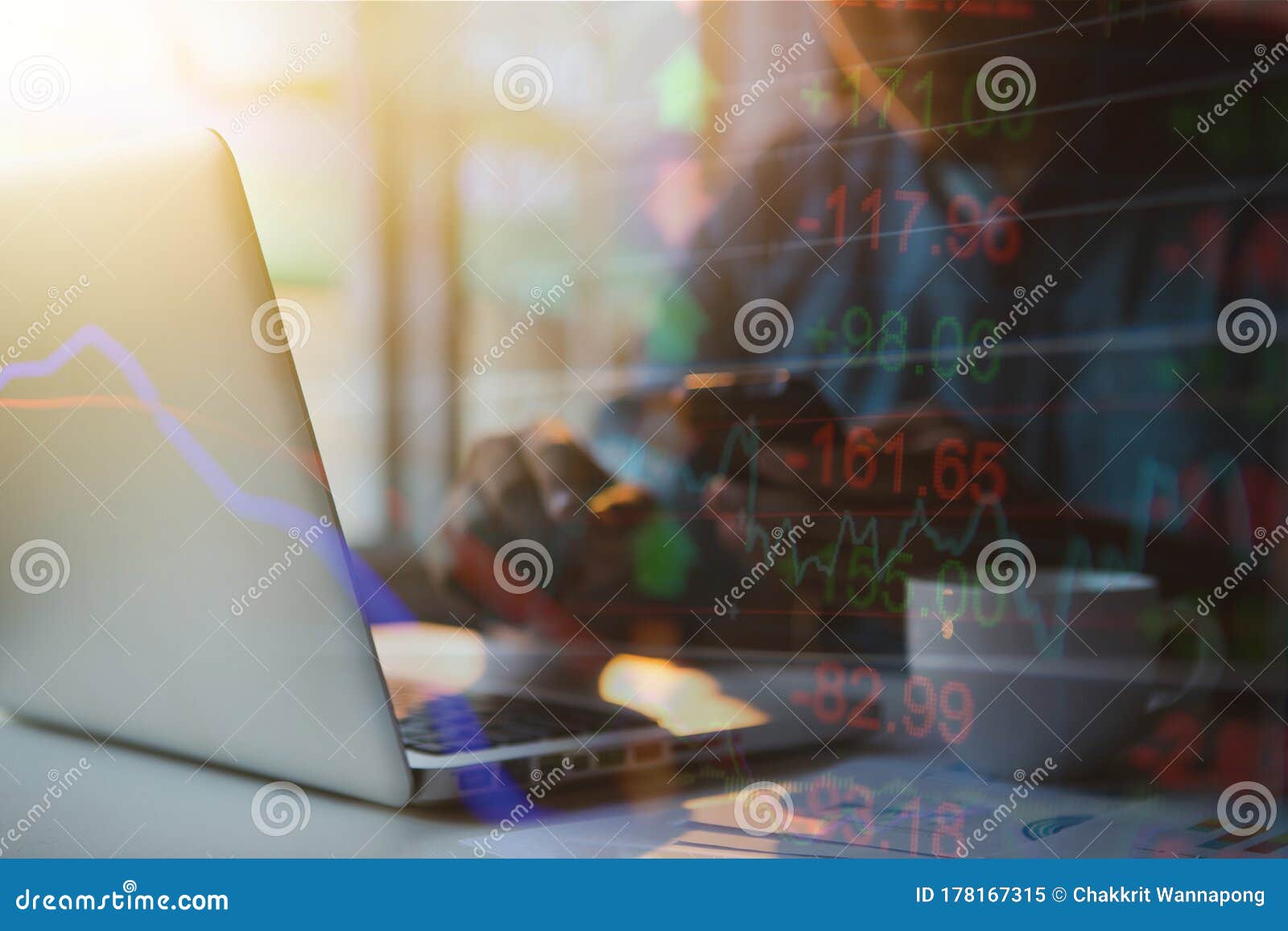 Stock Market Data on LED Display Concept Stock Image - Image of ...