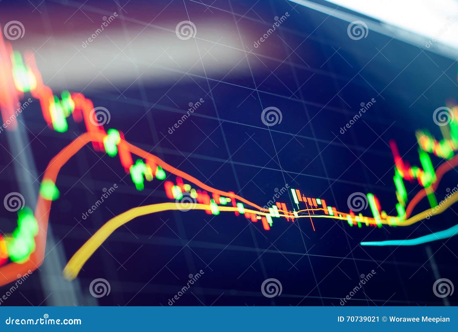Stock Market Chart Data on LED Display Concept Stock Image - Image of ...