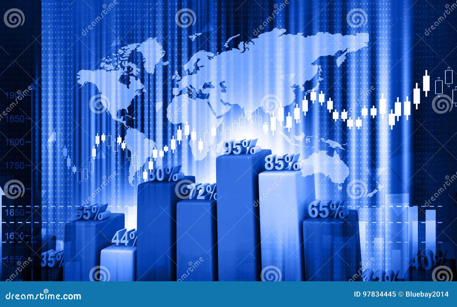 Stock market chart stock illustration. Illustration of connection ...