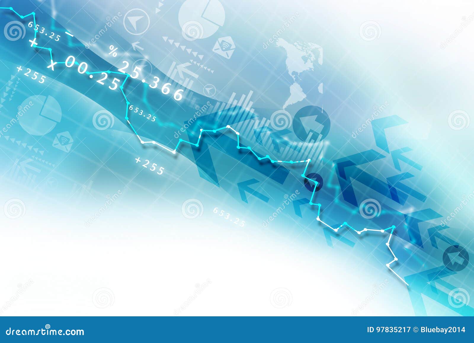 Stock market chart stock illustration. Illustration of earnings - 97835217
