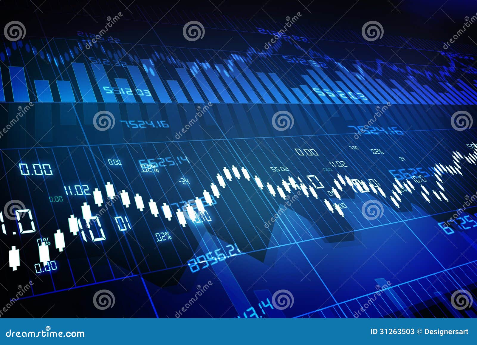 Stock Market Chart stock illustration. Illustration of currency - 31263503