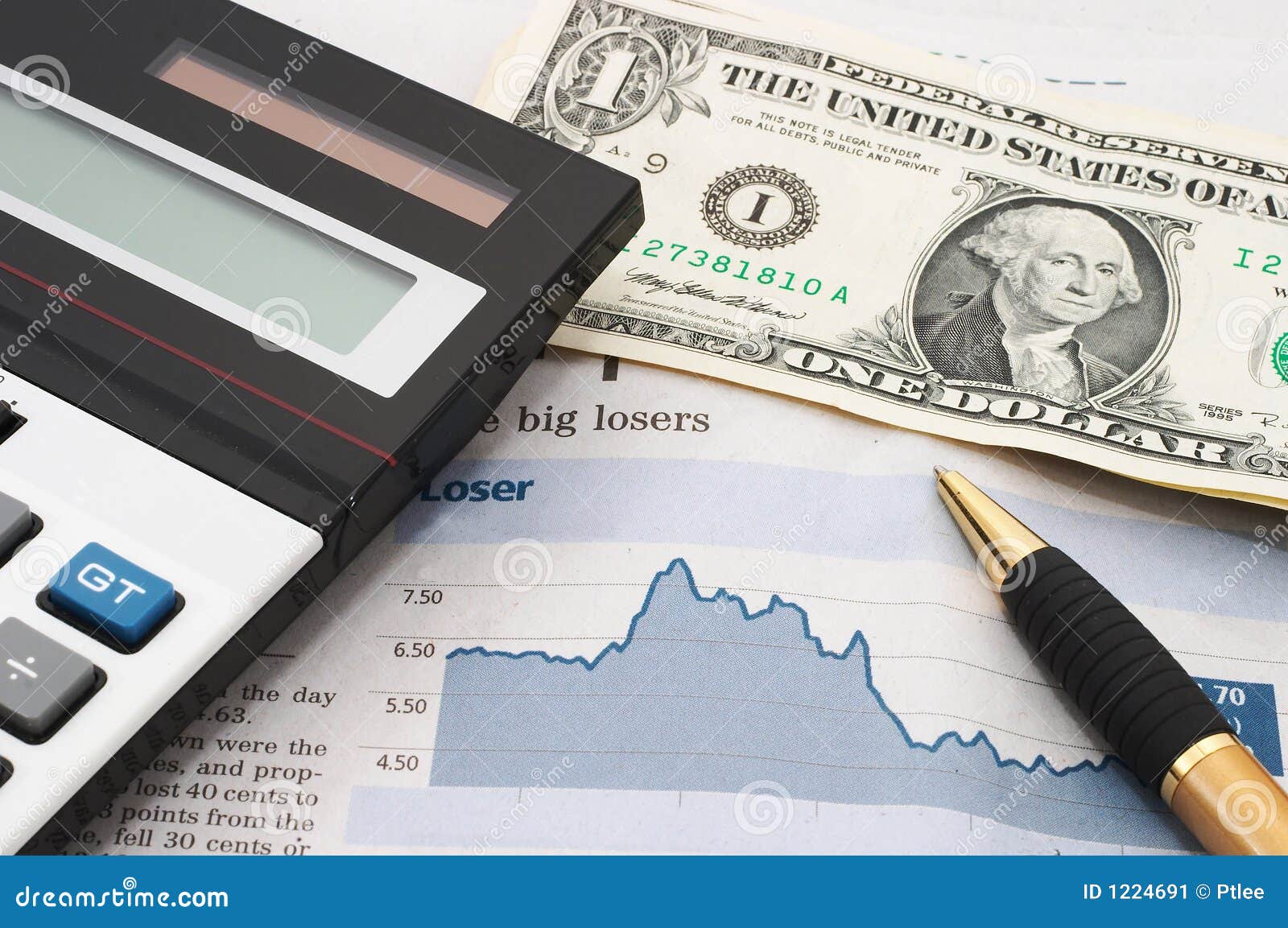 Stock Market Chart, Down, Losses Stock Image - Image of earnings ...