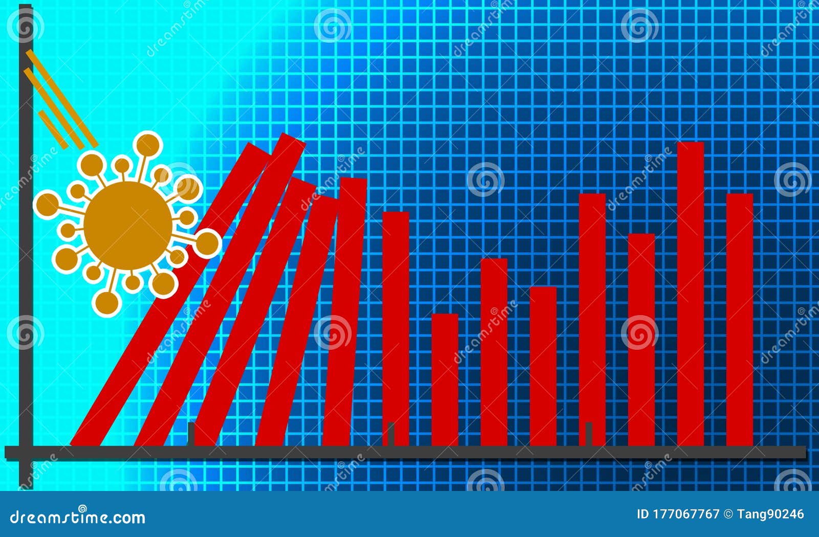 Stock Market Collapse Due To Covid-19 Stock Illustration - Illustration ...