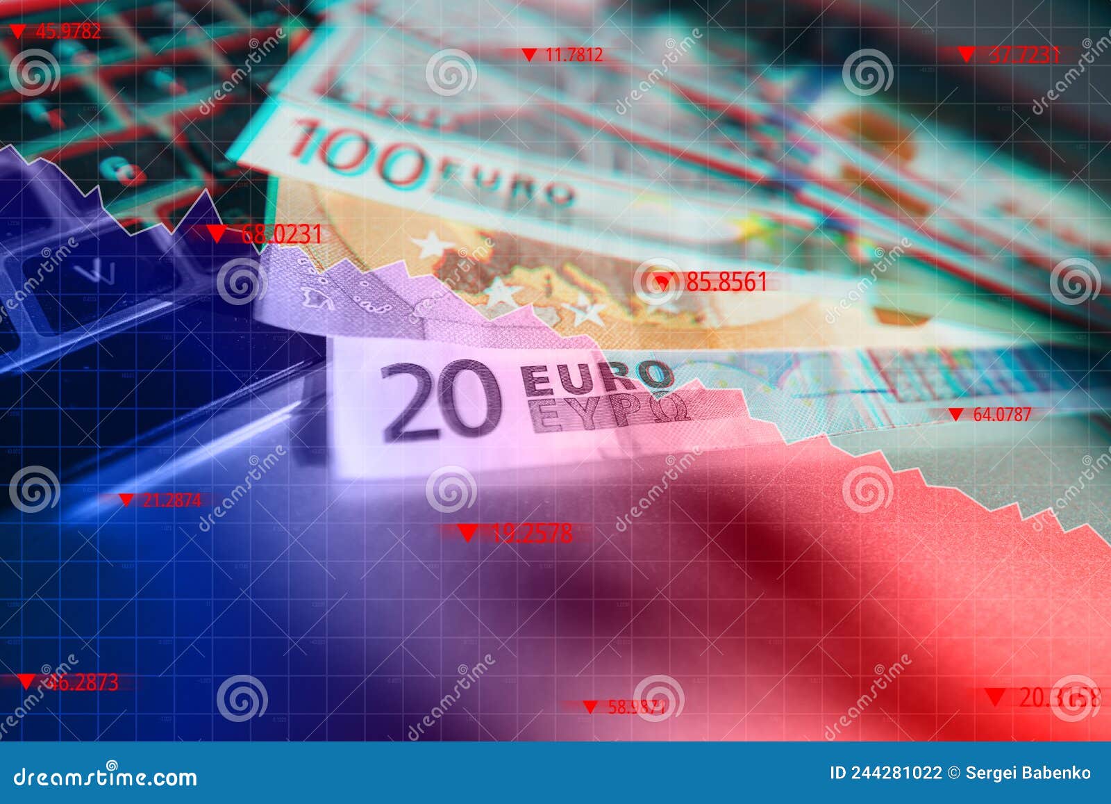 The Stock Market Crisis and the Fall of Securities. Decrease in Share ...