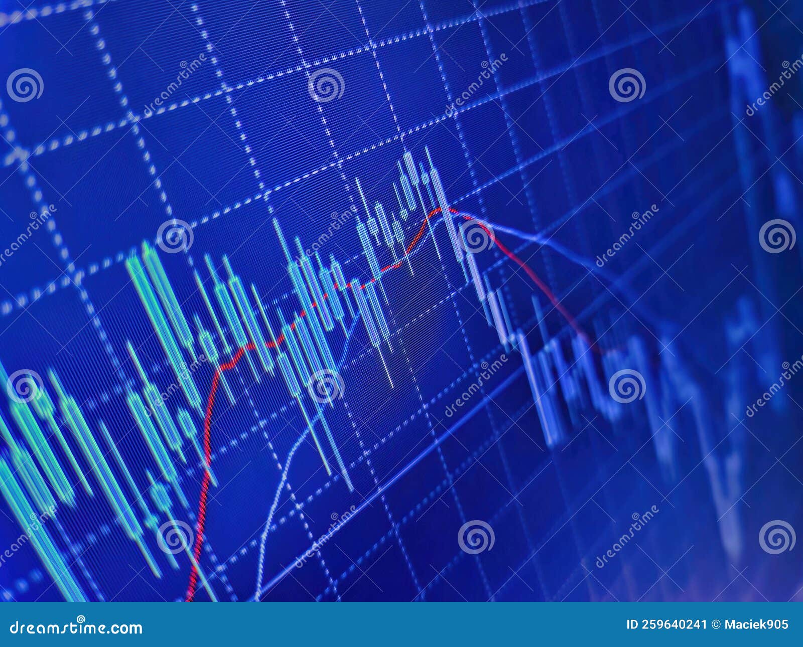 Stock Market Data Information. Digital Stock Market Listing on a Tablet ...