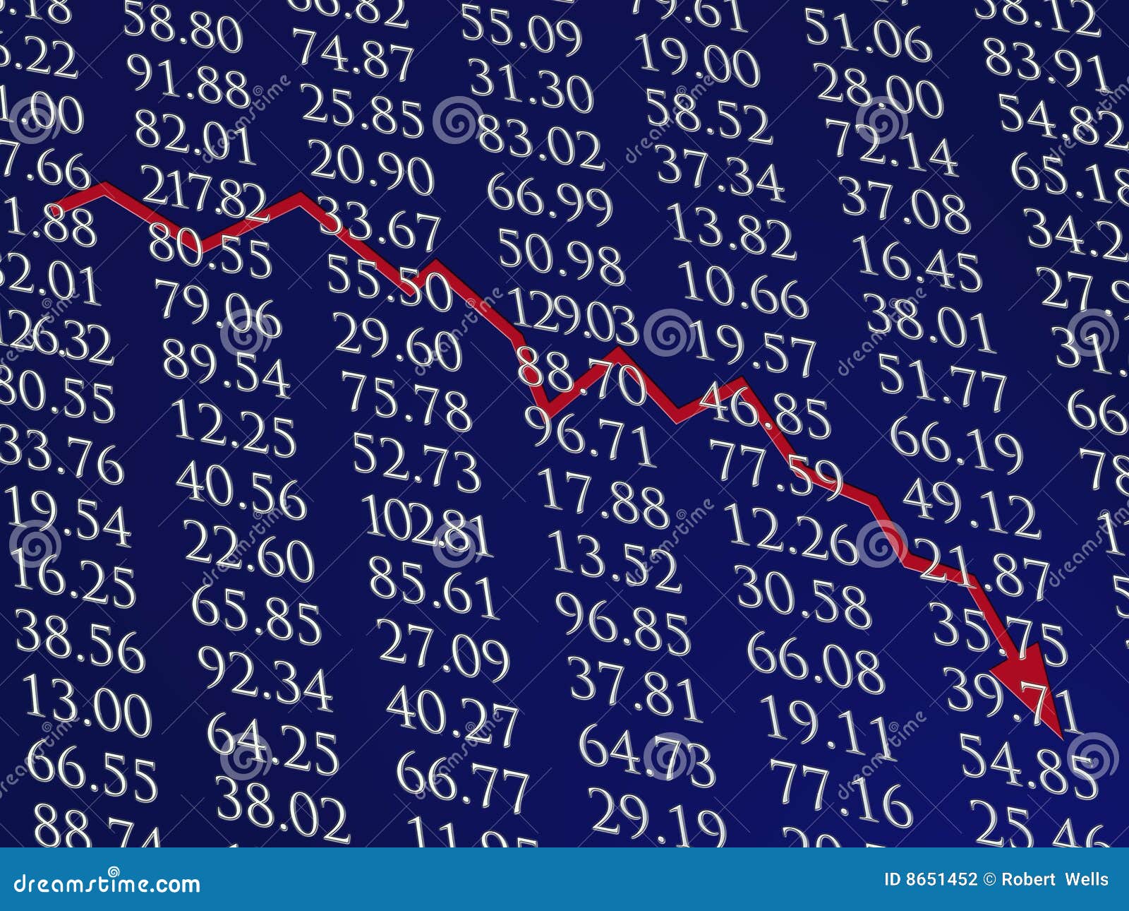 Stock Market down stock illustration. Illustration of financial - 8651452