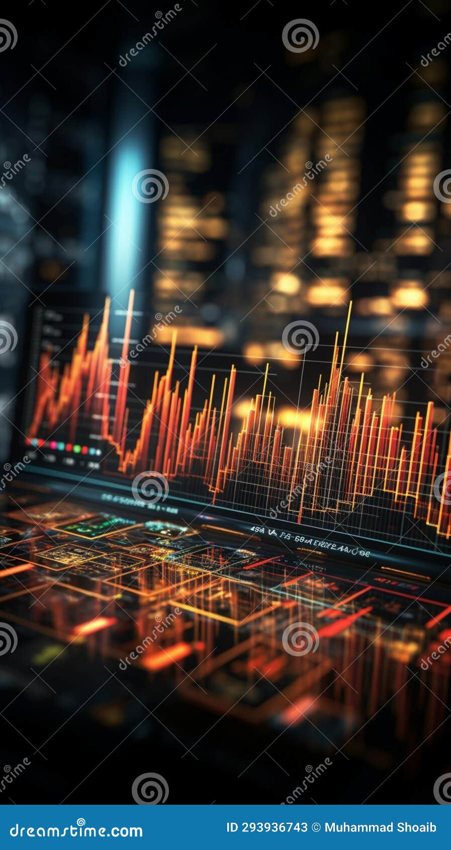 Stock Market and Forex Trading Concept Visualized through a Dynamic ...
