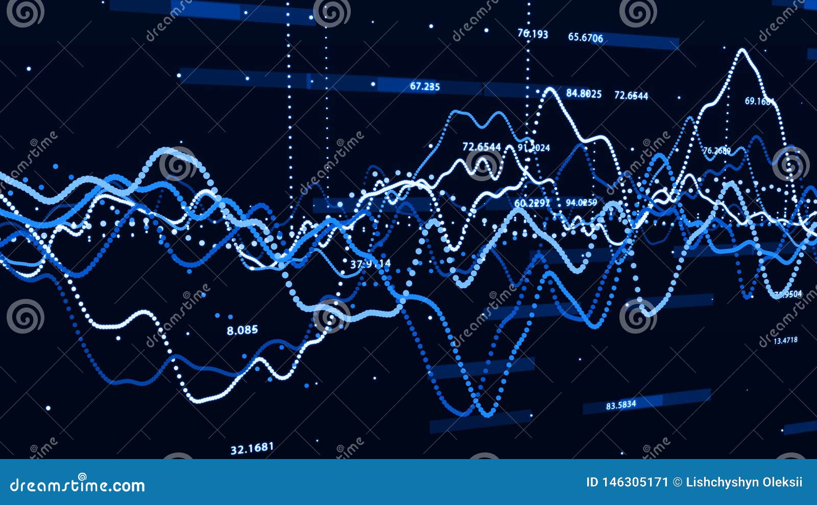 Stock Market Graph. Big Data Visualization. Investment Graph Concept ...
