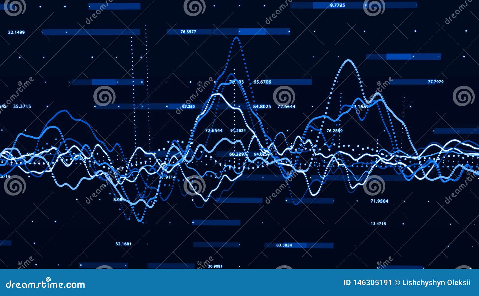 Stock Market Graph. Big Data Visualization. Investment Graph Concept ...