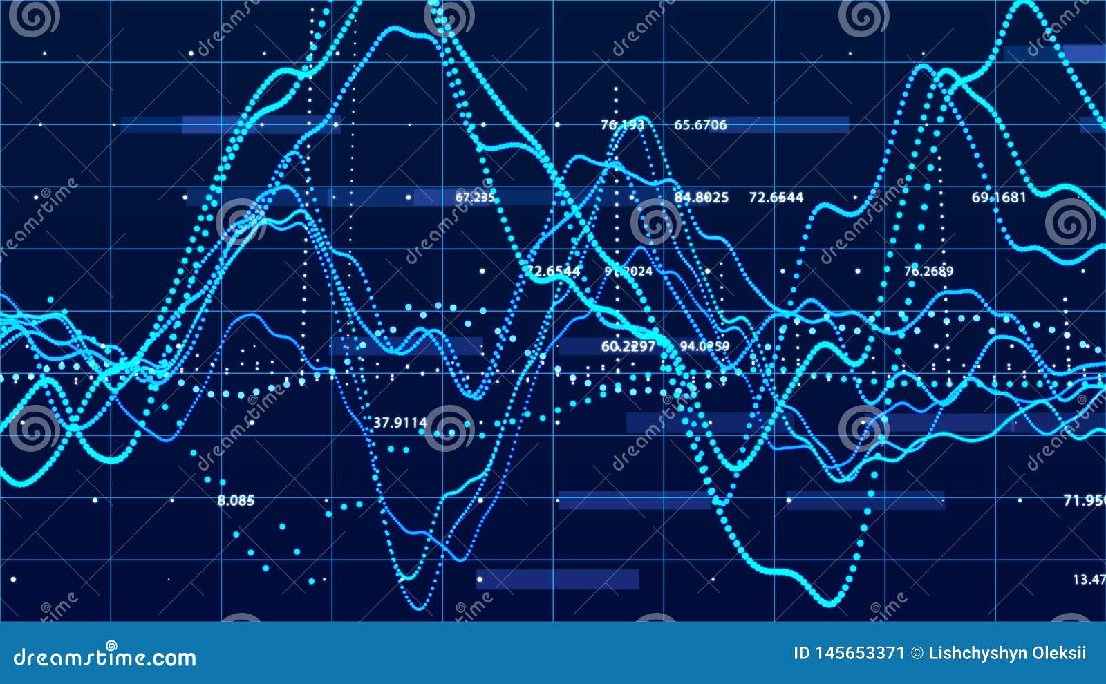 Stock Market Graph. Big Data Visualization. Investment Graph Concept ...