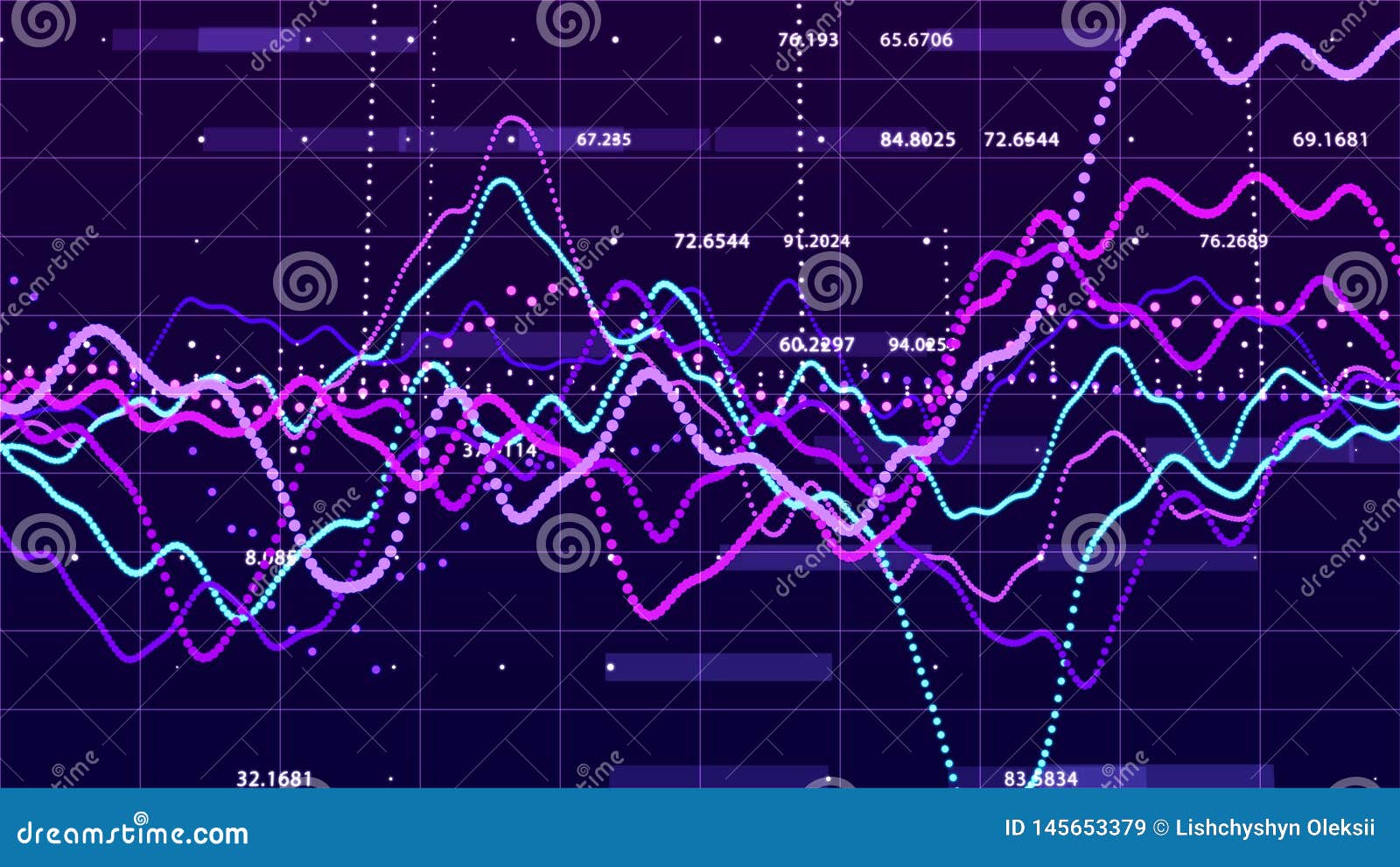 Stock Market Graph. Big Data Visualization. Investment Graph Concept ...