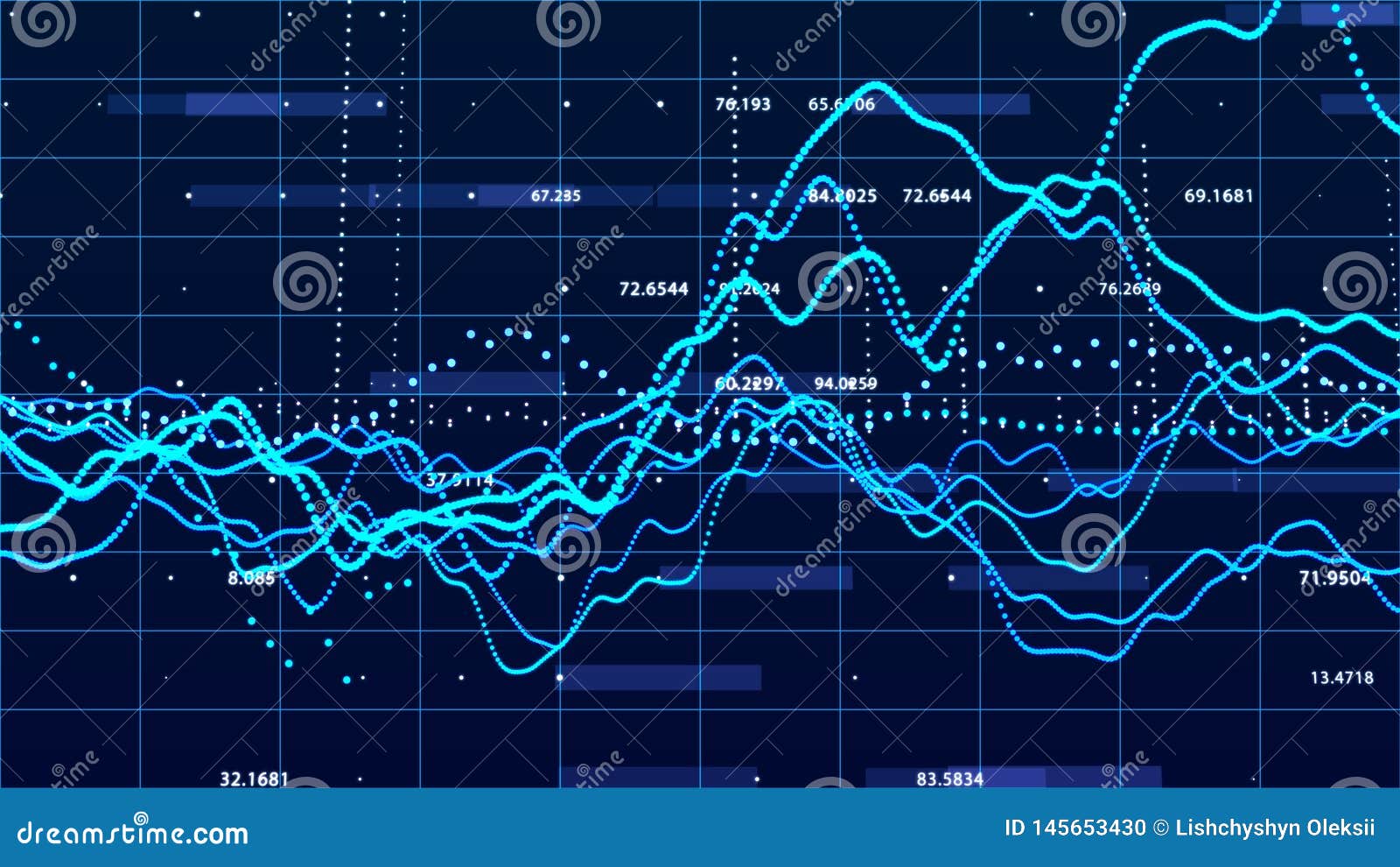 Stock Market Graph. Big Data Visualization. Investment Graph Concept ...