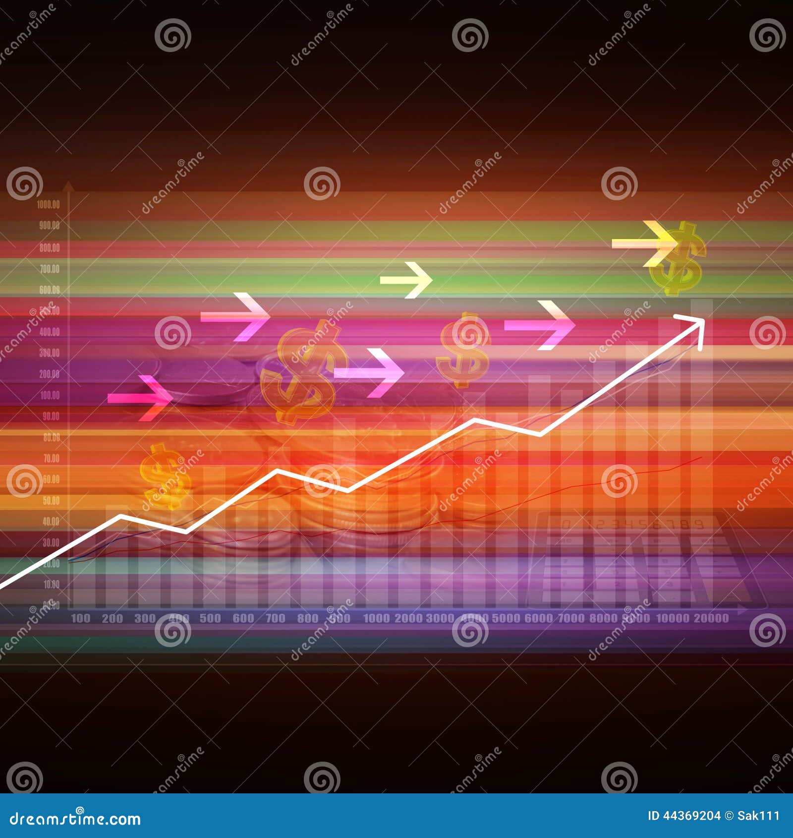 Stock Market Graph Colorful Elegant on Abstract Background Stock ...