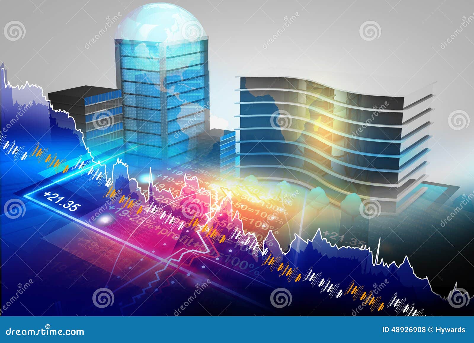 Stock market graph stock illustration. Illustration of digital - 48926908