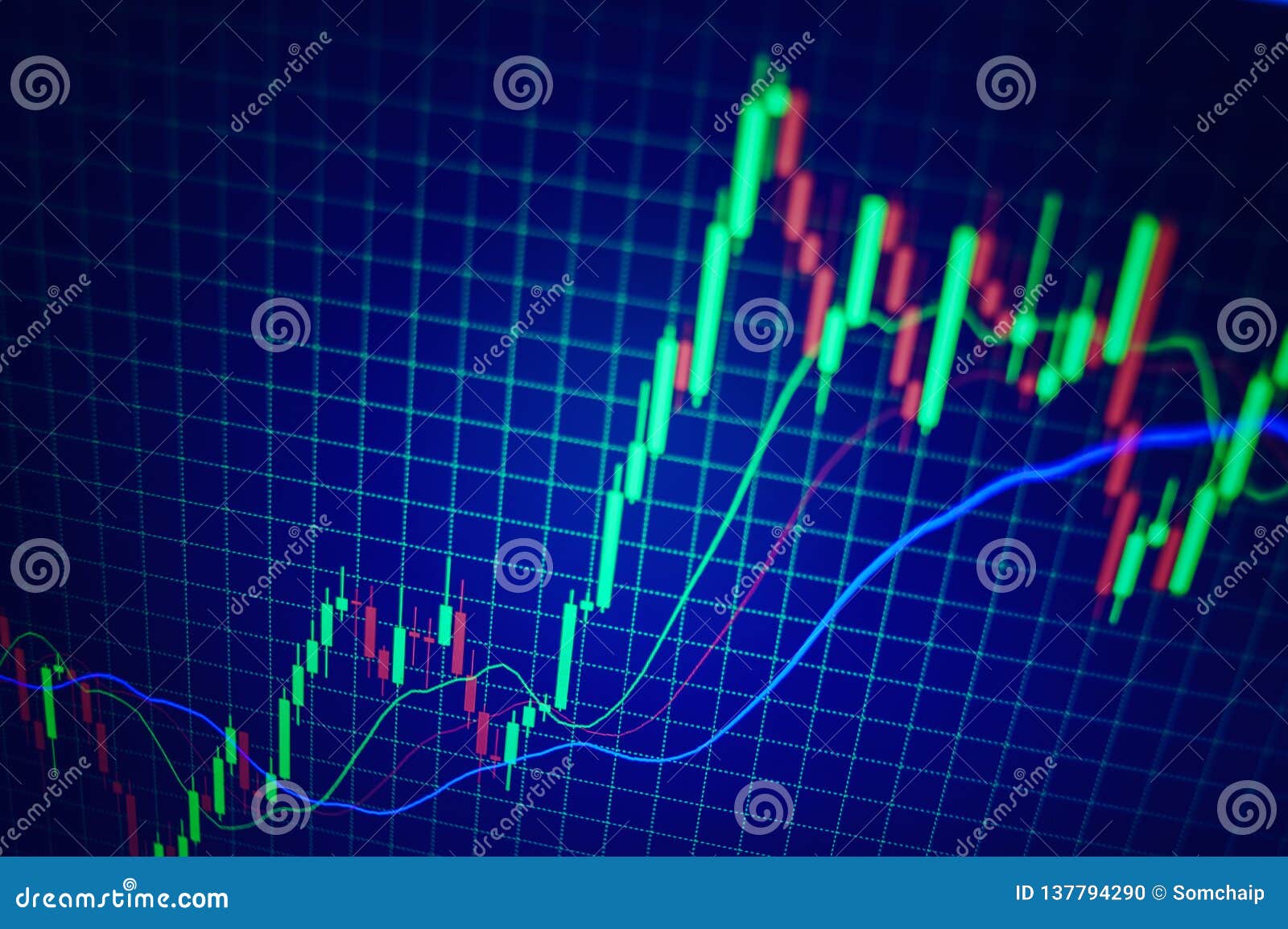 Stock Market Graph. Trend of Forex Stock Photo - Image of funds, bank ...