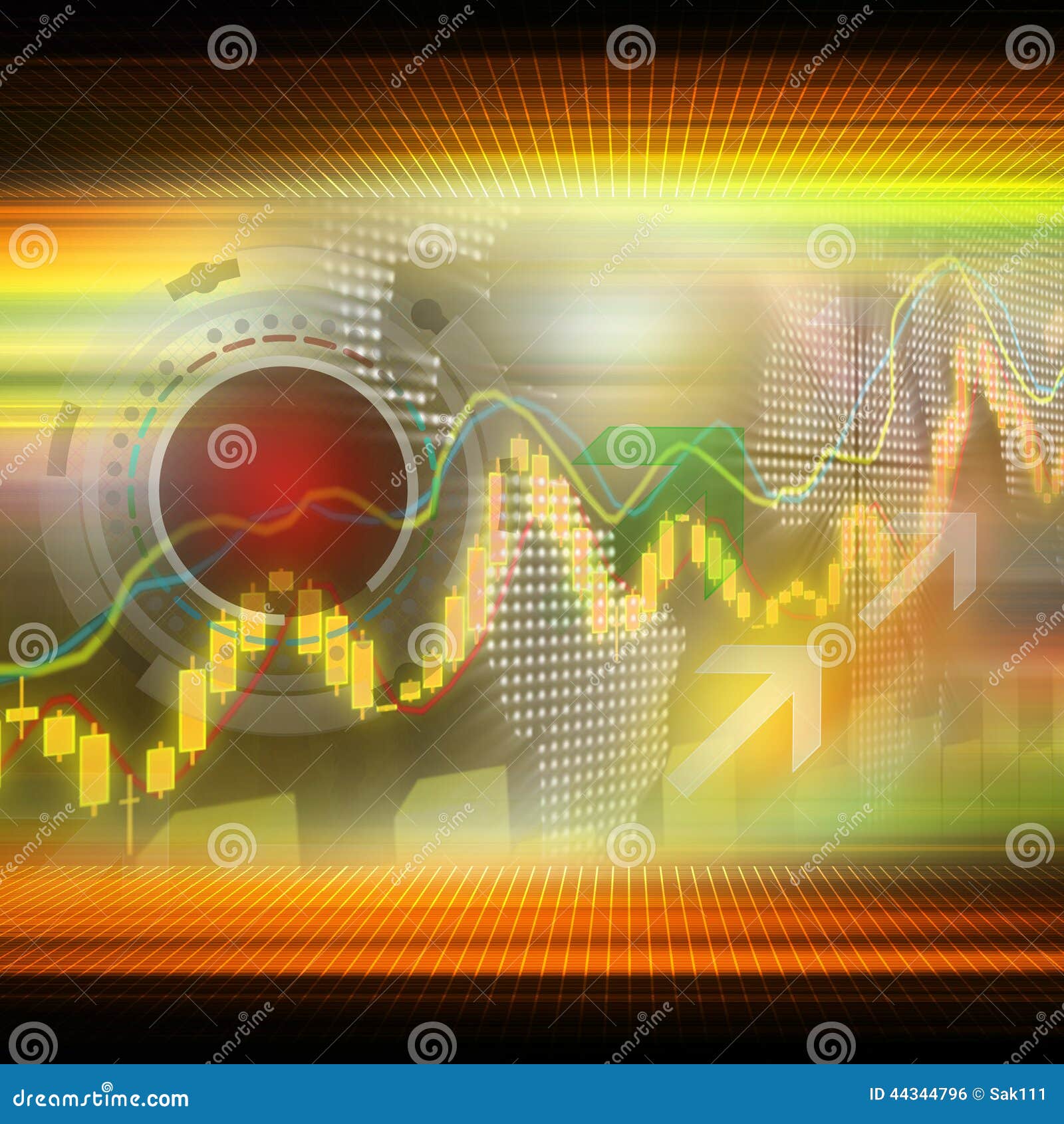 Stock Market Graphs Colorful Elegant on Abstract Background Stock ...