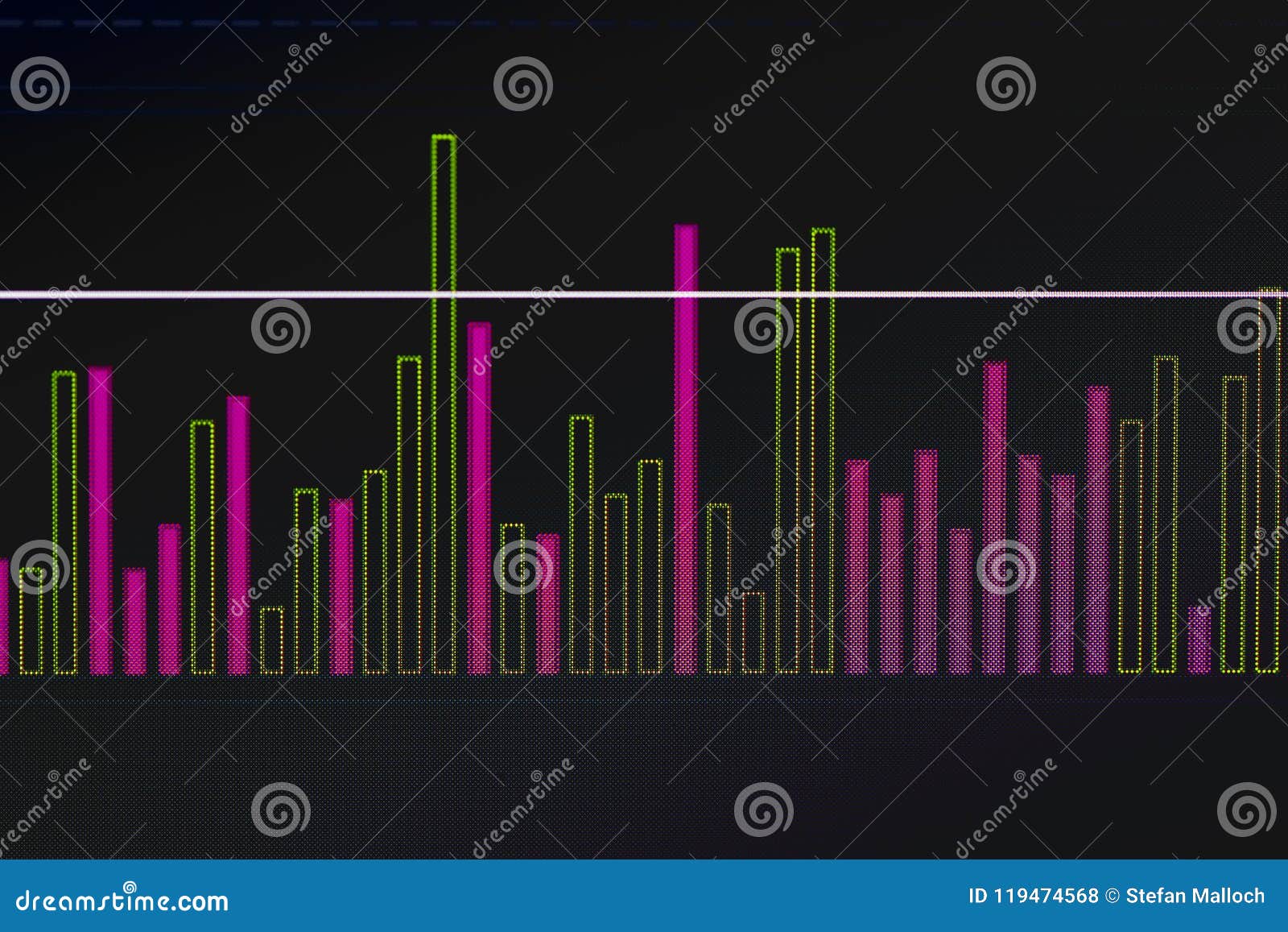 Stock Market Graphs Showing a Pattern Stock Photo - Image of growth ...