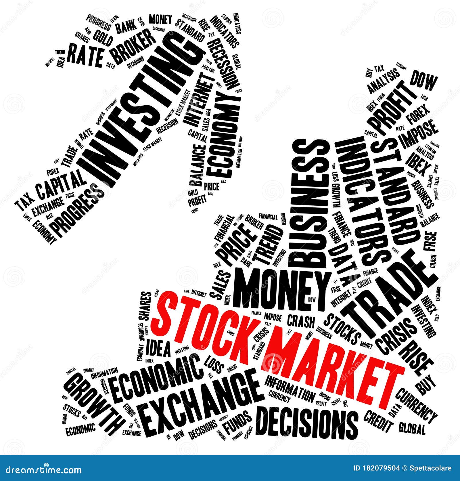Stock Market Increase Word Cloud Concept Stock Illustration ...