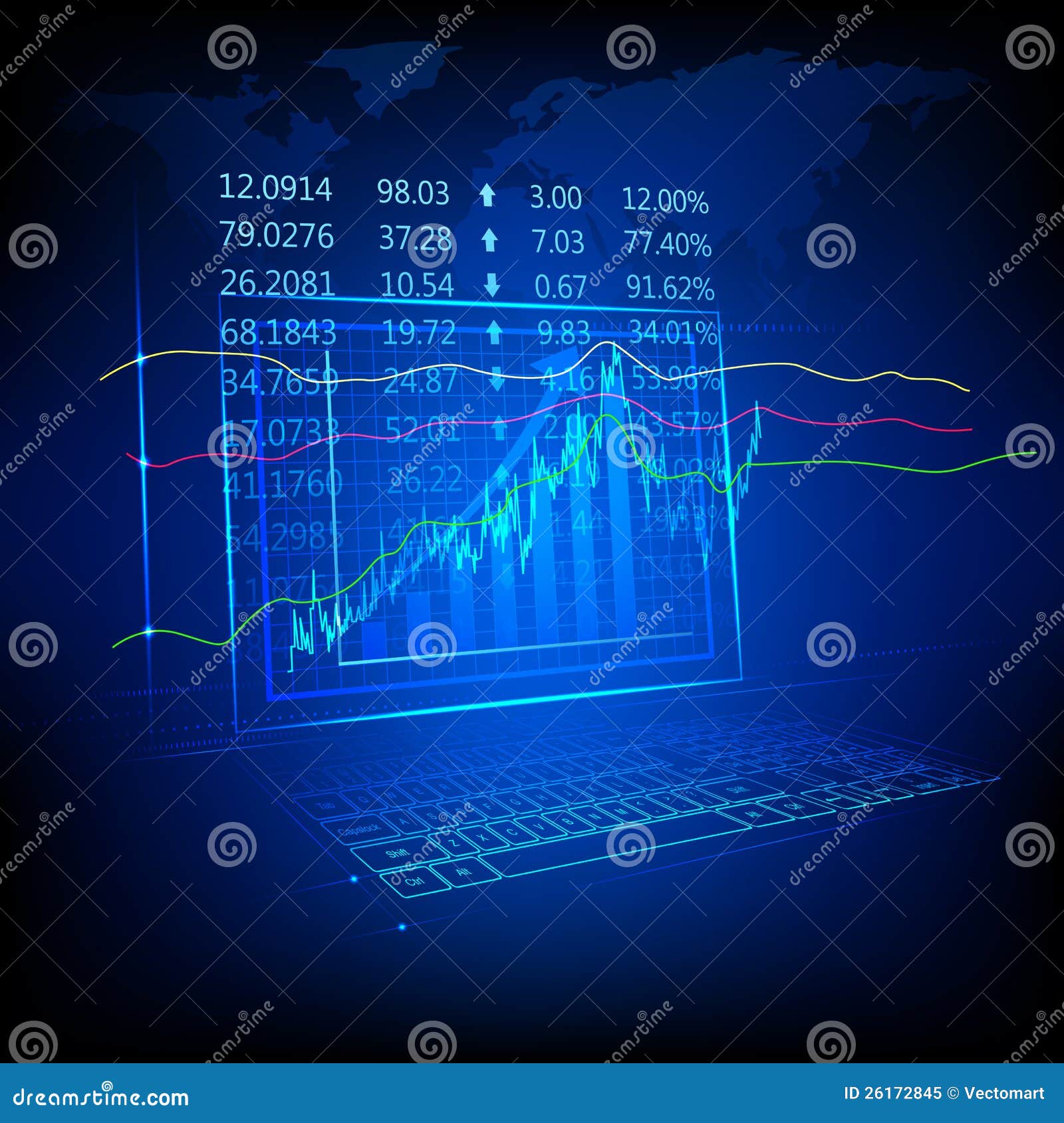 Stock Market Listing stock vector. Illustration of financial - 26172845