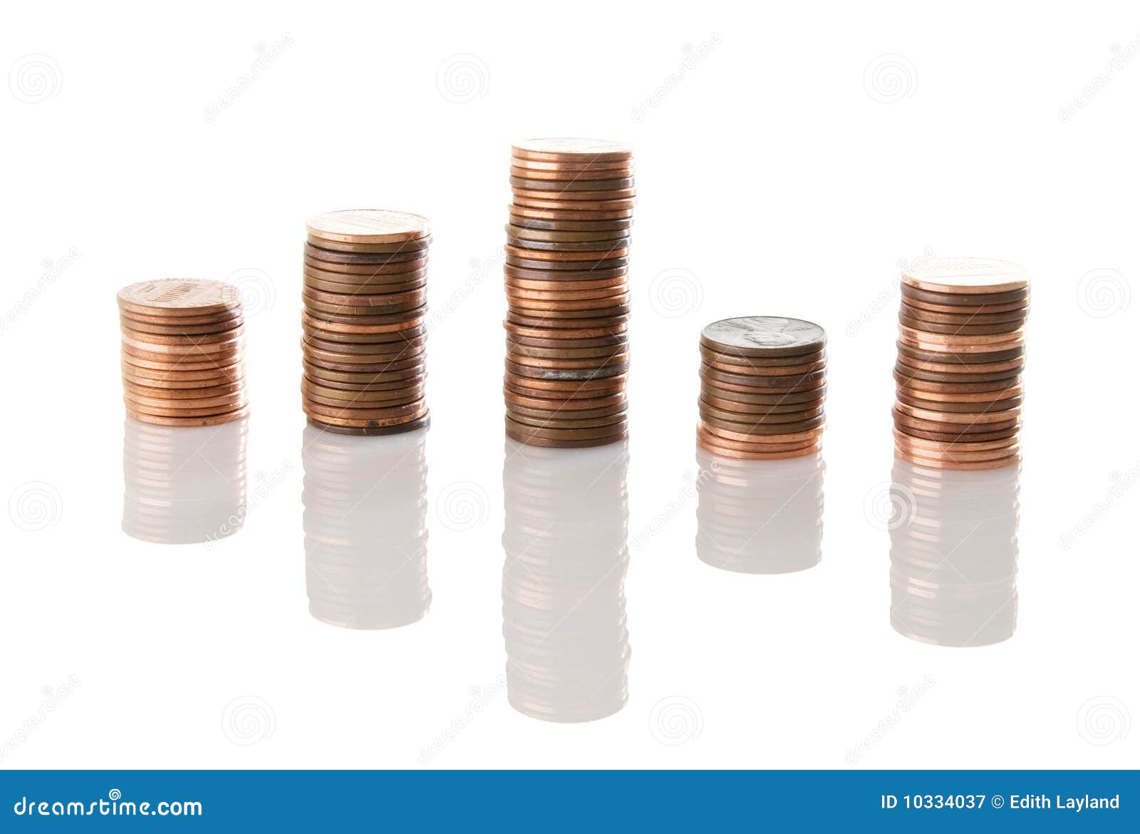 Stock Market Pennies Isolated Stock Image - Image of pennies, money ...