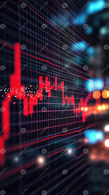 Stock Market Plunge Index Chart Shows Dramatic Decline. Red Lines ...