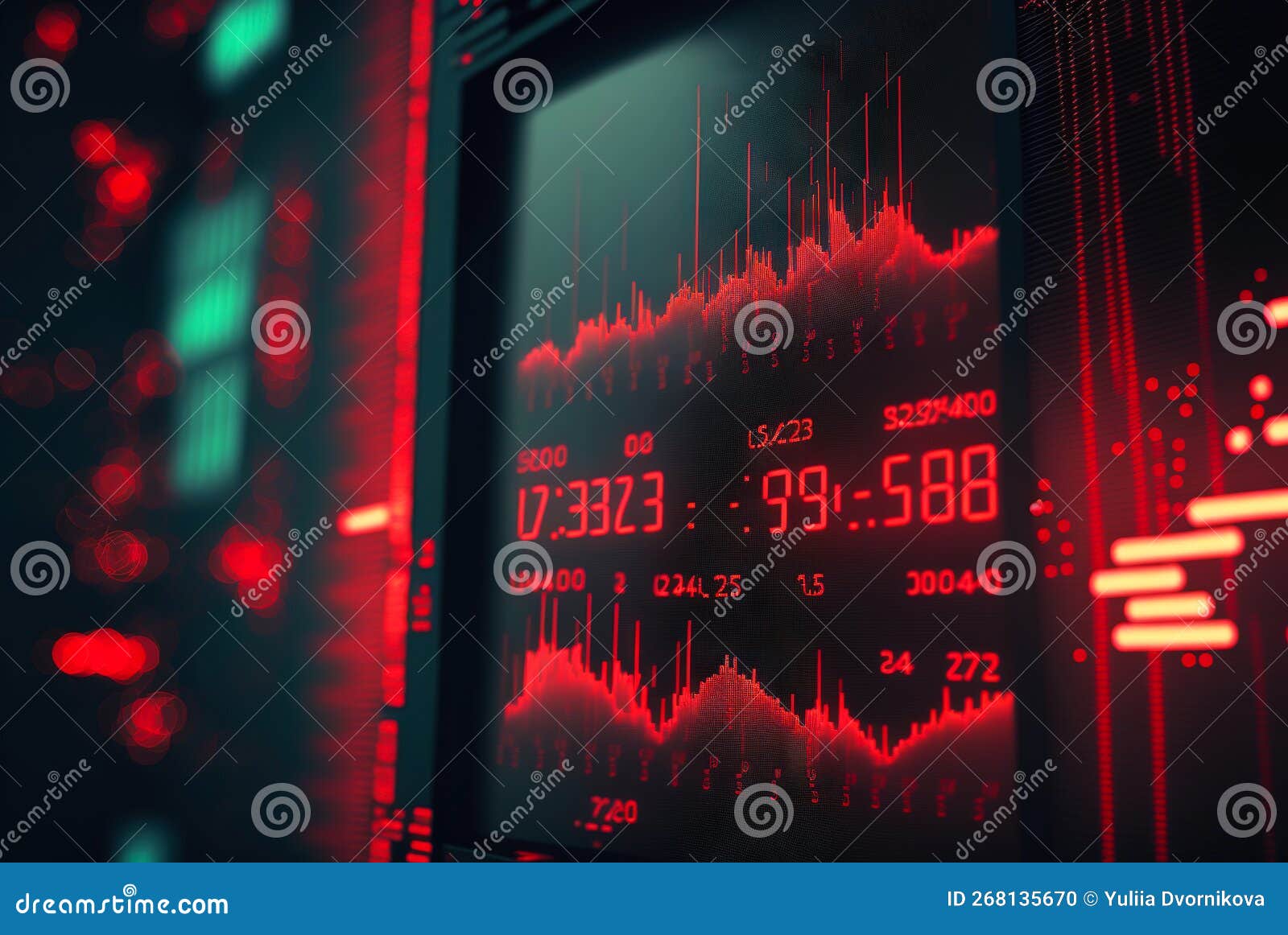 Stock Market Red Graph. Falling Stocks, Bear Graph Stock Illustration ...
