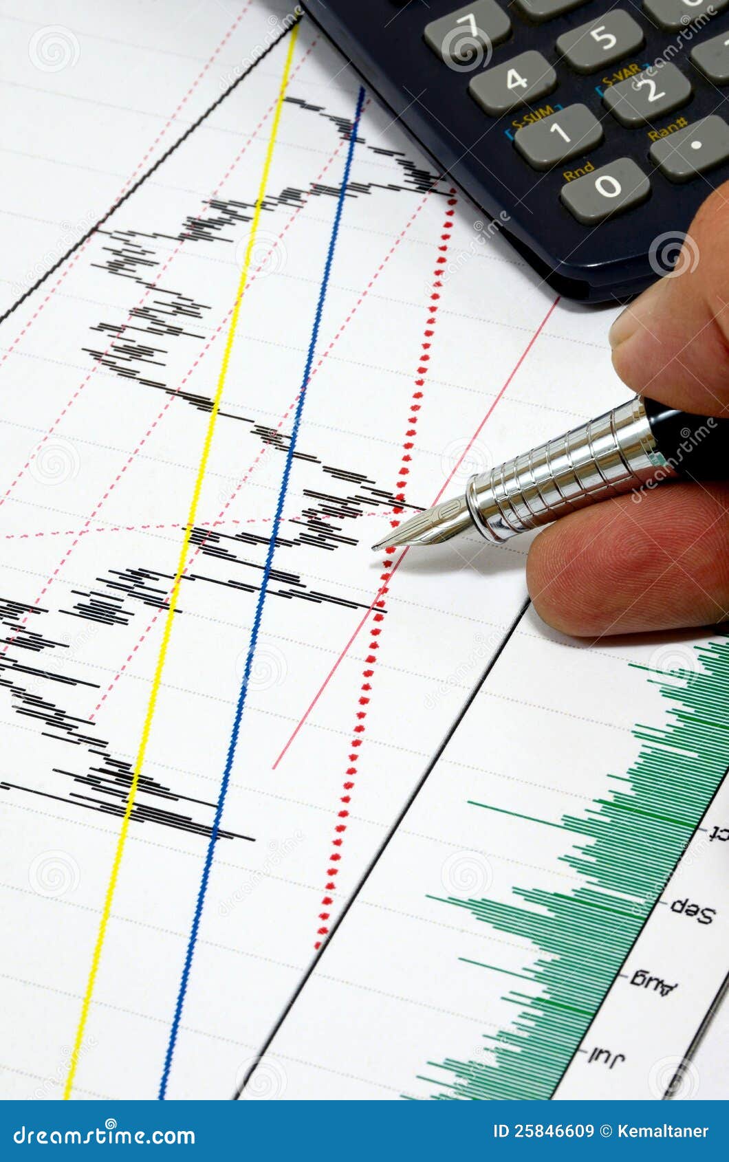 Stock Market Reports Analysis Stock Image - Image of graphic, goal ...