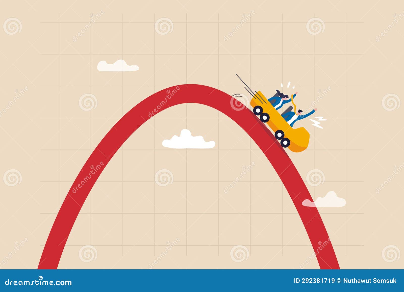 Stock Market Rollercoaster, Risk or Recession Downturn, Investment ...