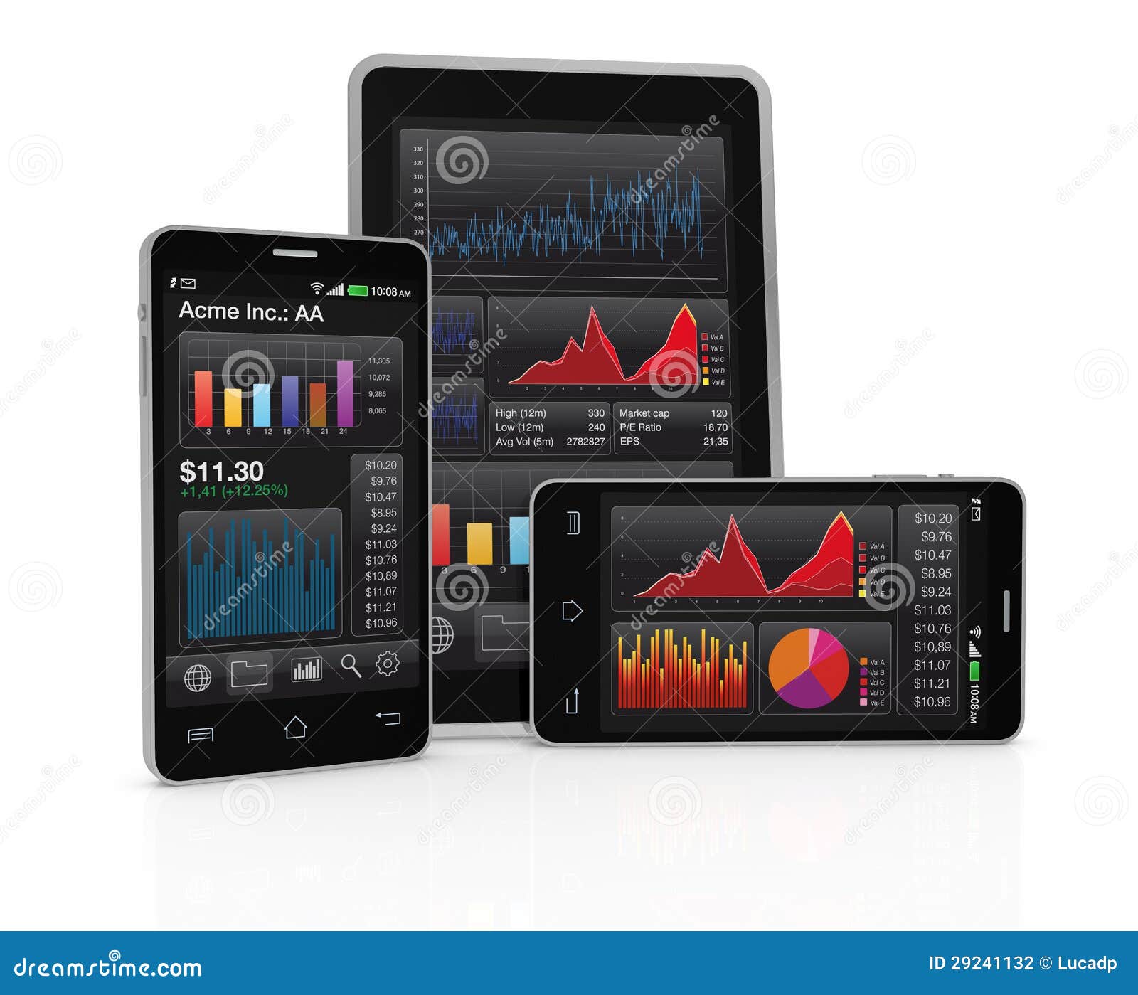 Stock Market and Technology, Concept Stock Illustration - Illustration ...