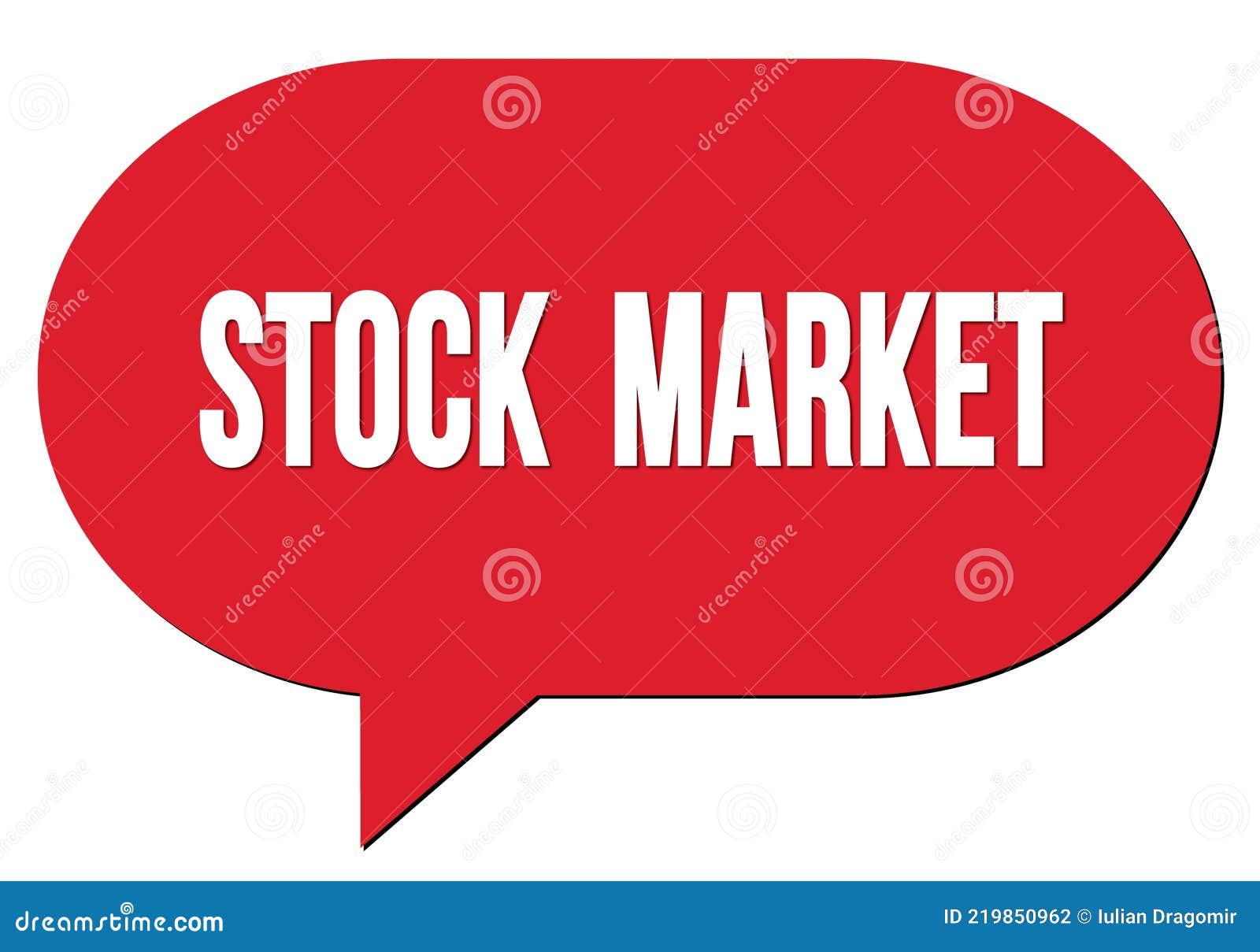STOCK MARKET Text Written in a Red Speech Bubble Stock Illustration ...