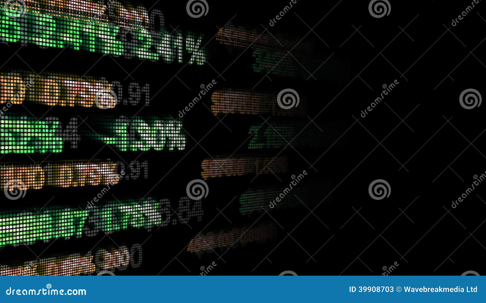 Stock market ticker stock video. Video of money, invest - 39908703