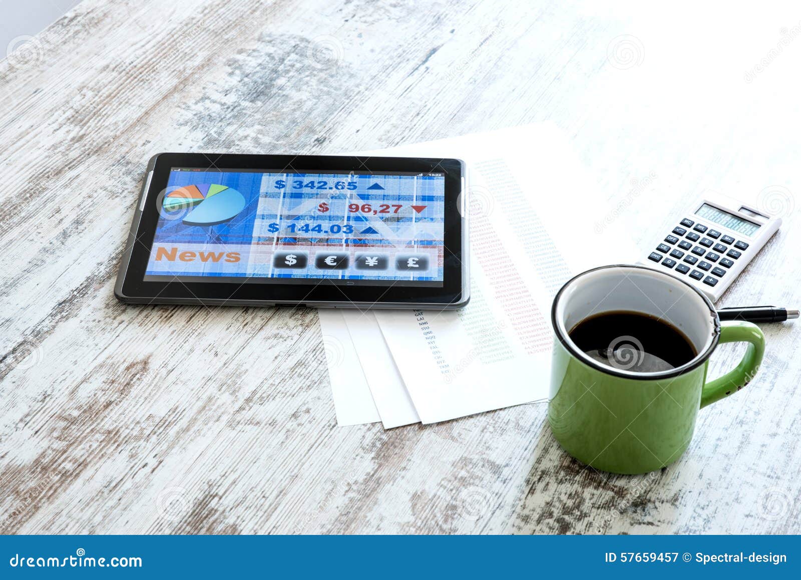 Stock Market Trading App on a Tablet PC Stock Image - Image of report ...