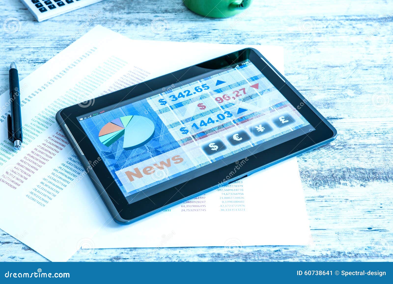 Stock Market Trading App on a Tablet PC Stock Image - Image of ...