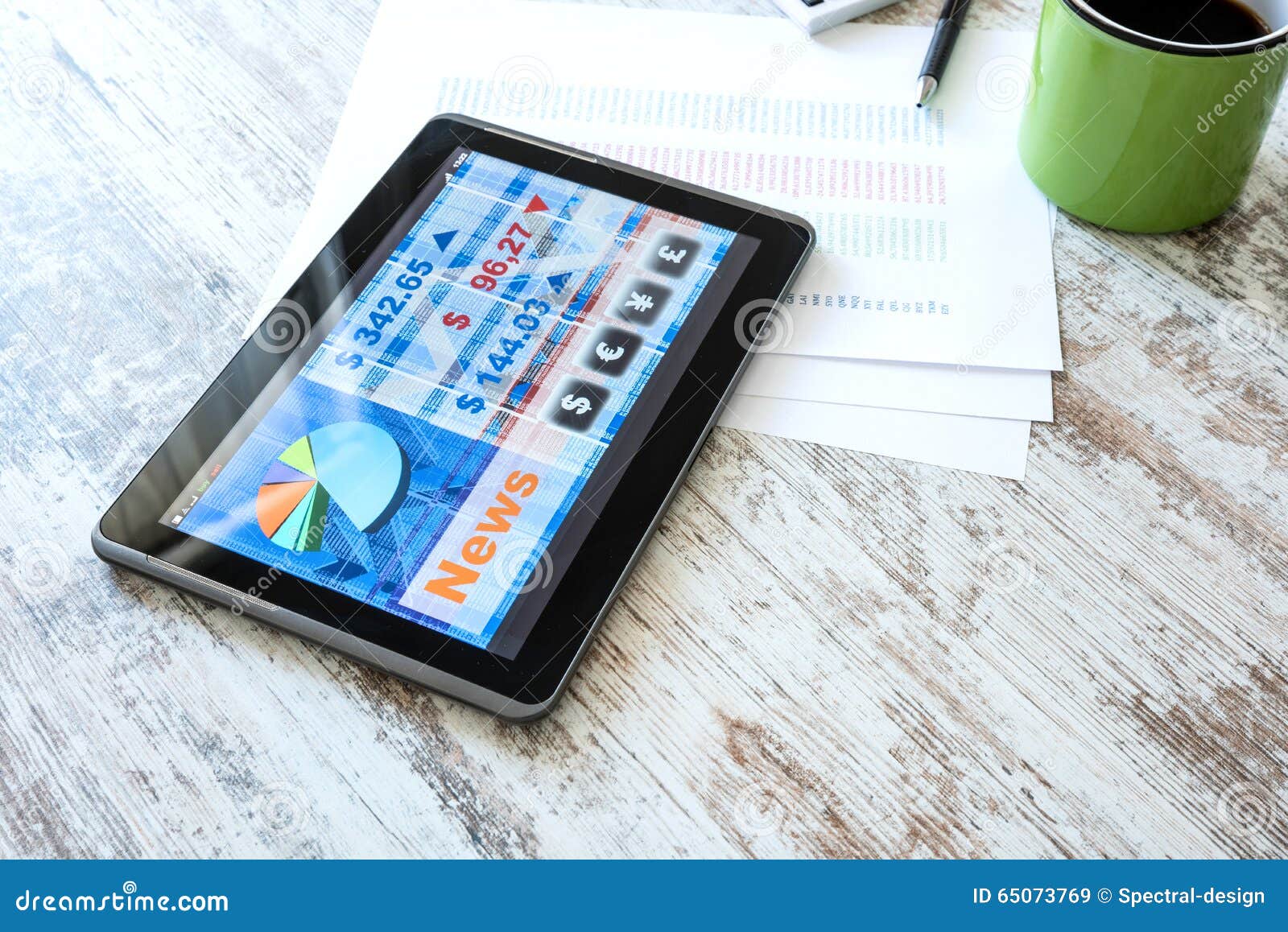 Stock Market Trading App on a Tablet PC Stock Image - Image of invest ...