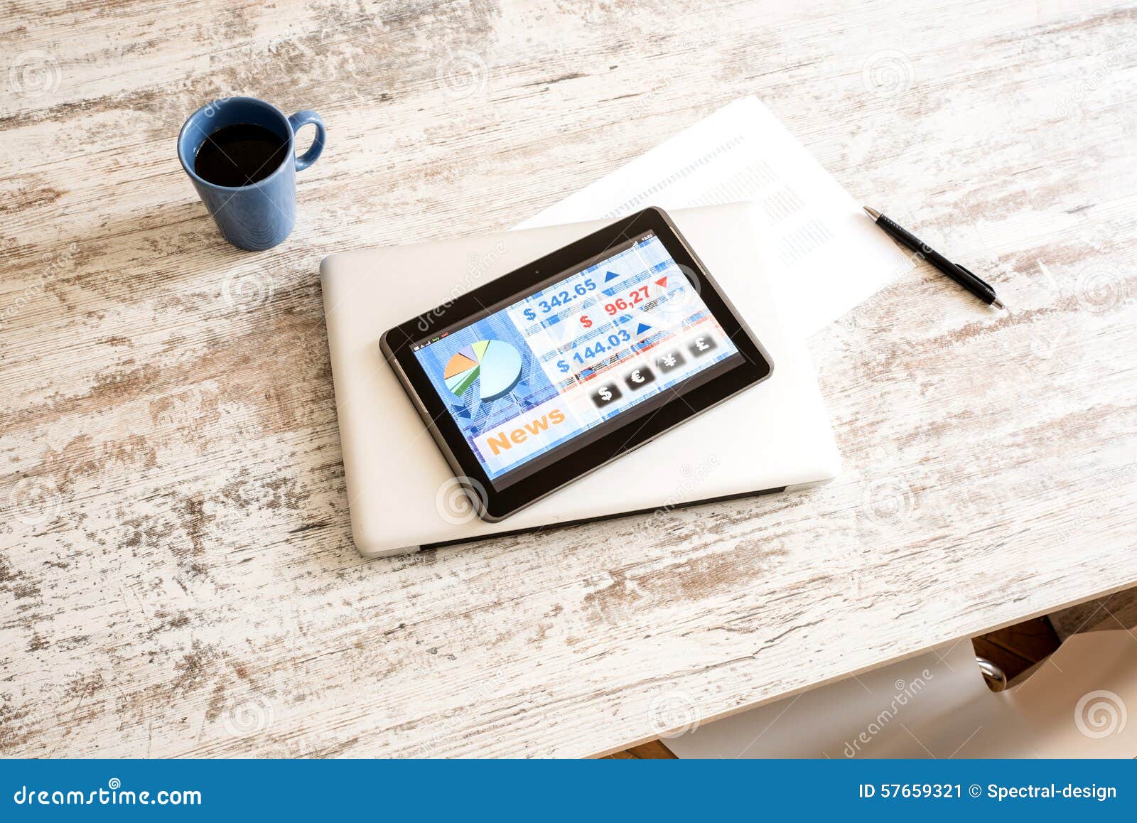 Stock Market Trading App on a Tablet PC Stock Image - Image of mobility ...