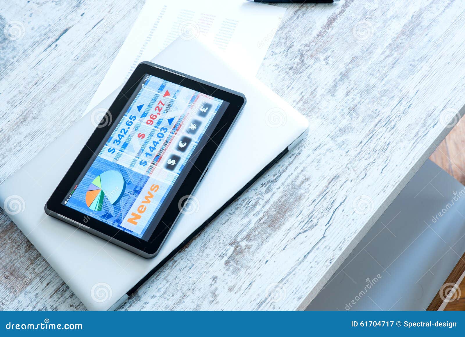 Stock Market Trading App on a Tablet PC Stock Image - Image of ...