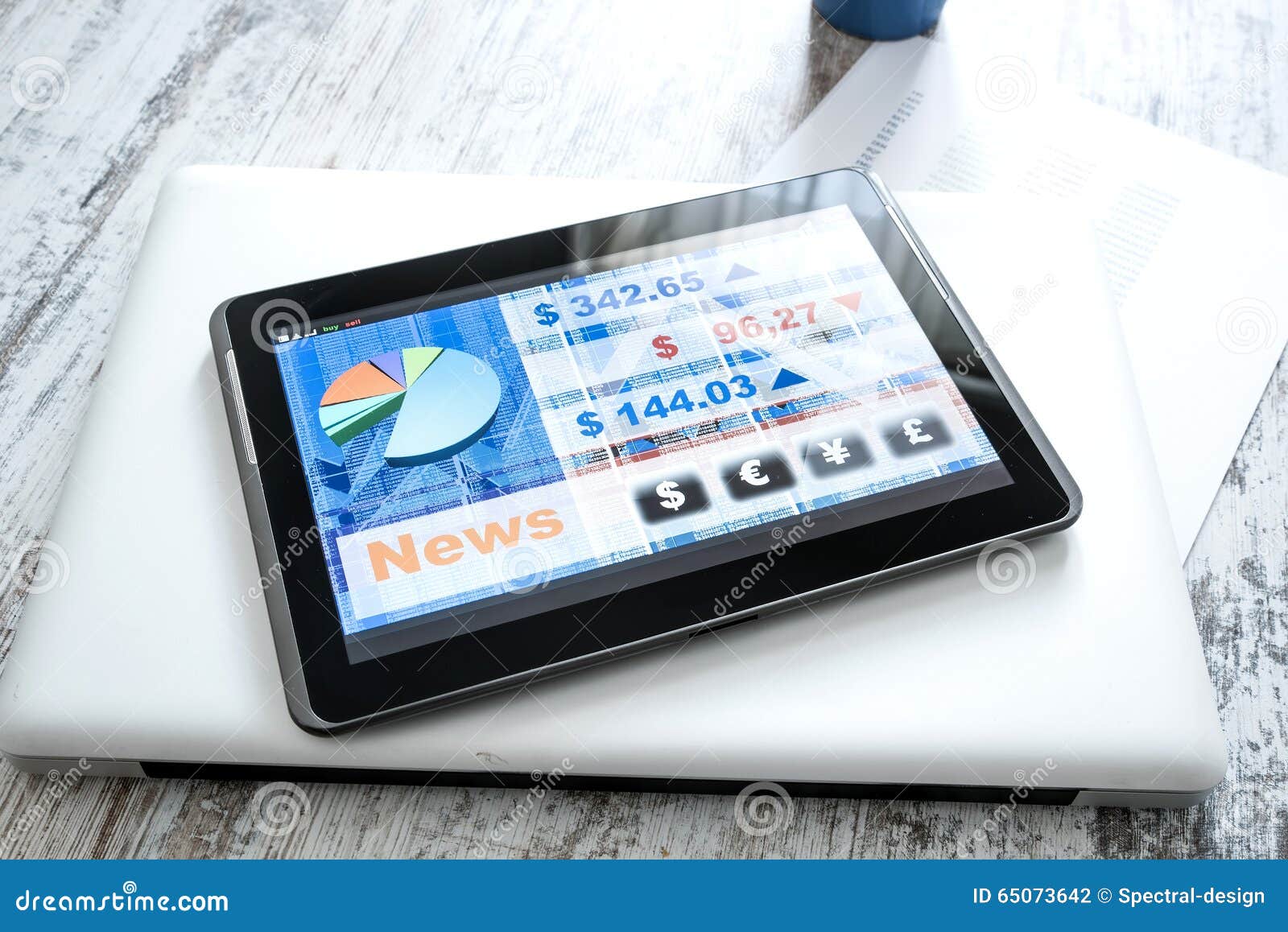 Stock Market Trading App on a Tablet PC Stock Photo - Image of invest ...