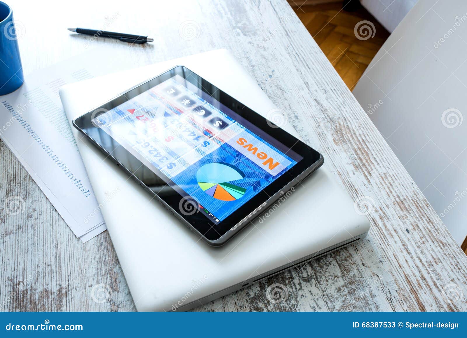 Stock Market Trading App on a Tablet PC Stock Image - Image of report ...
