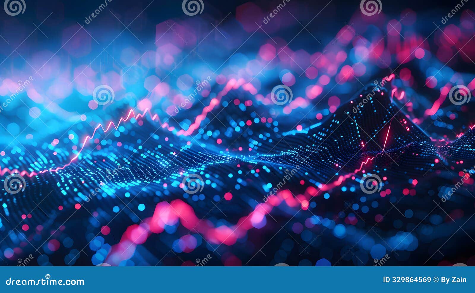 Stock Market or Trading Graph Chart Technology Blue Background Stock ...