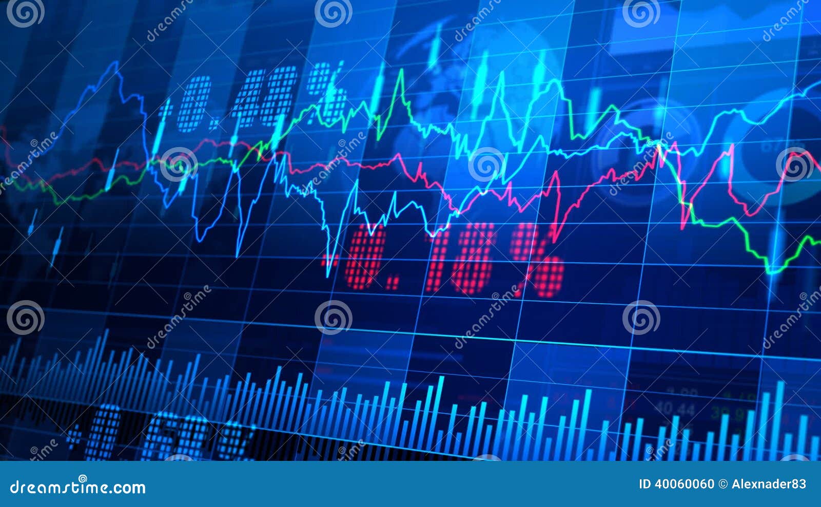 Stock Market _064 stock footage. Video of figures, abstract - 40060060