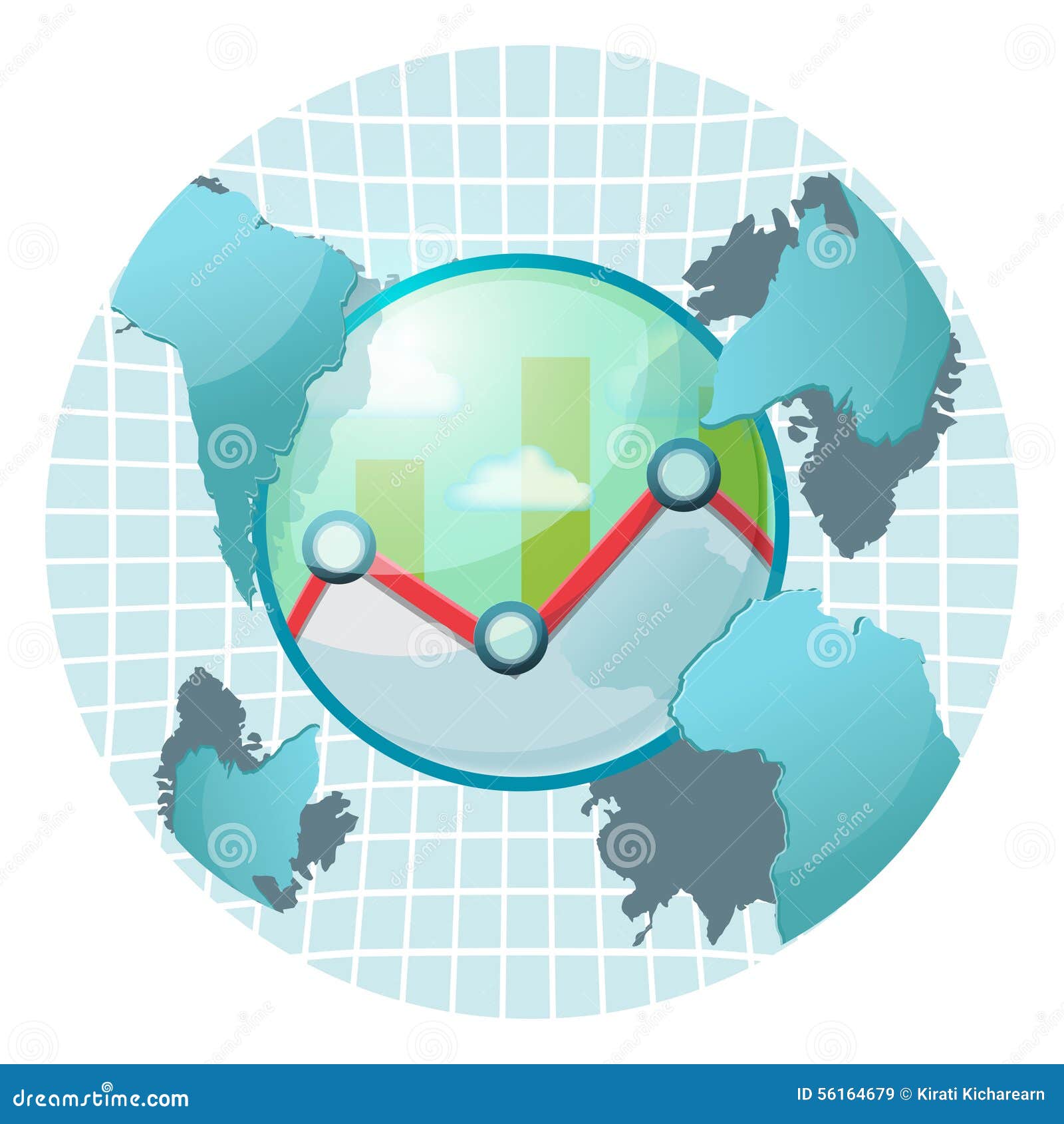 Stock Market World Symbol Icon Vector Stock Illustration - Illustration ...