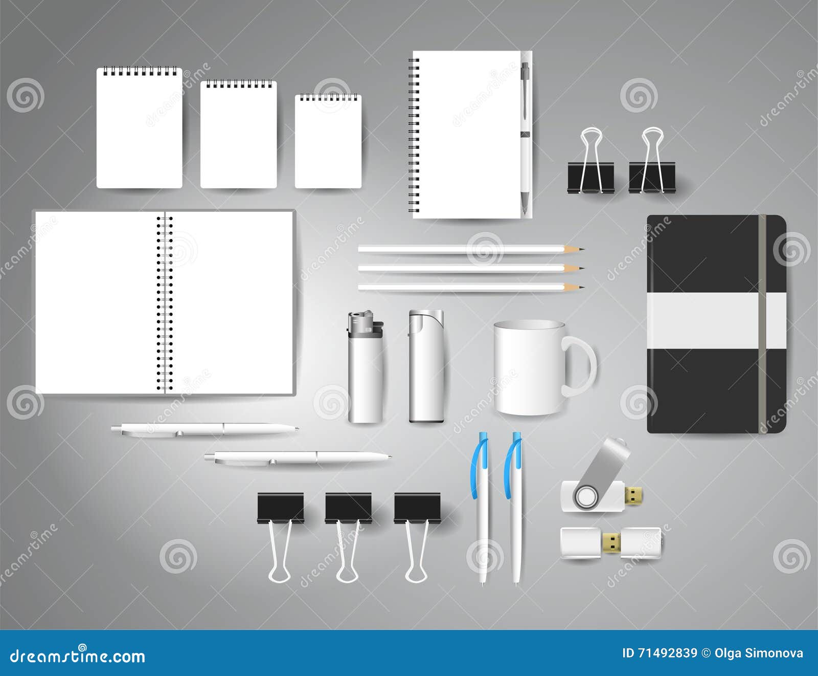 Stock mockup set stock illustration. Illustration of card - 71492839