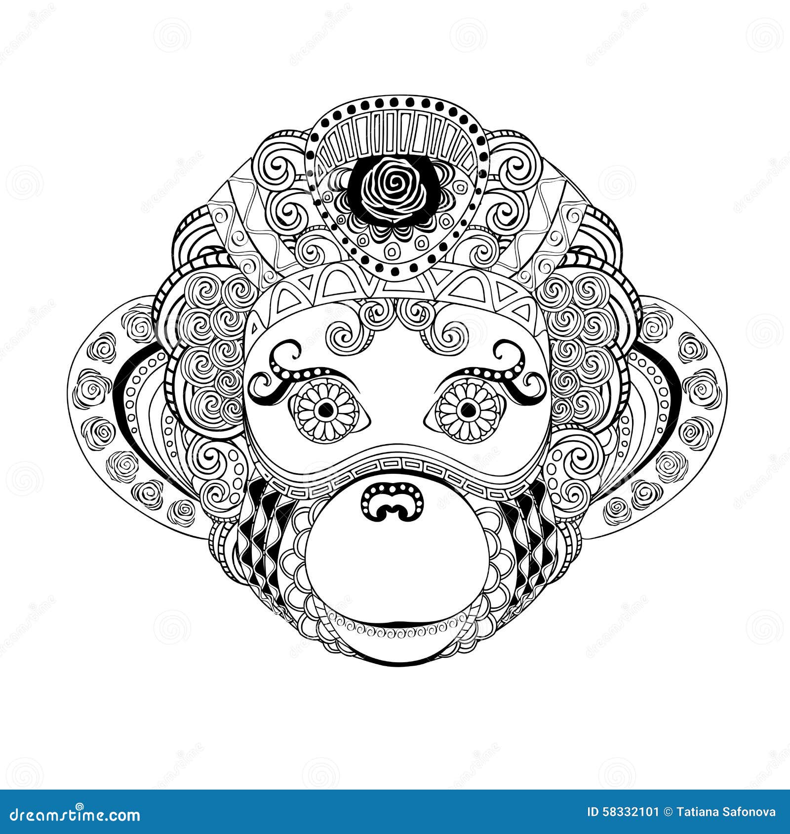 Monkey Doodle Vector | CartoonDealer.com #71507574